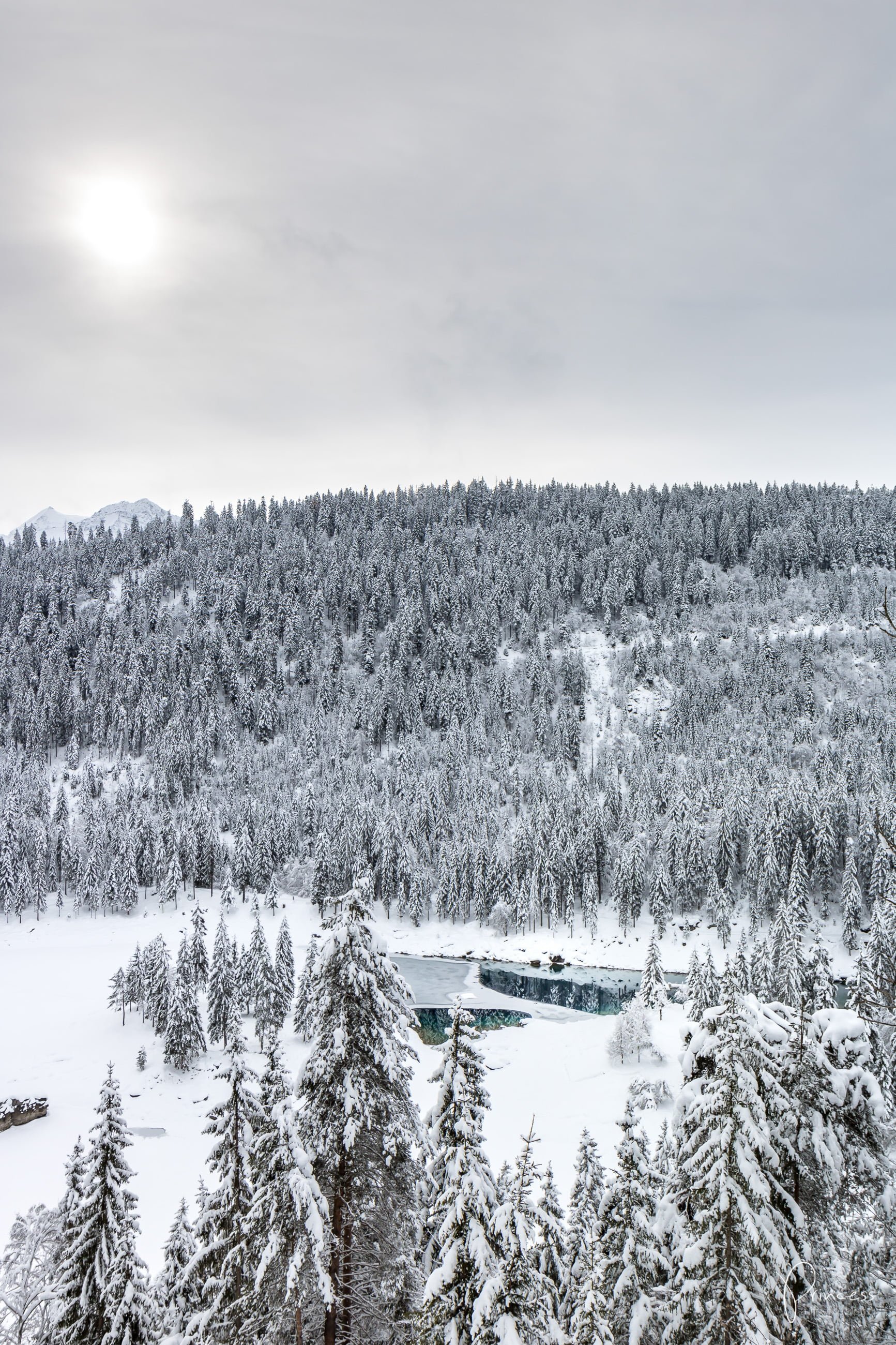 Caumasee im Winter - Ausflugsziele Schweiz | Reiseblog princess.ch