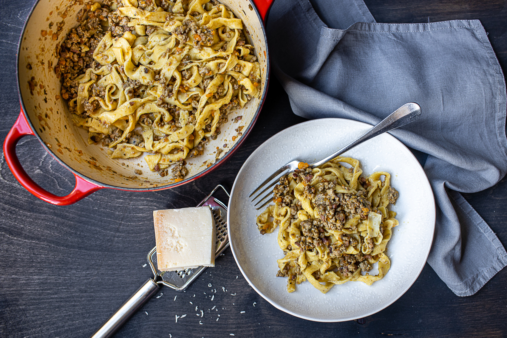 Tagliatelle al ragù bianco - Foodblog Princess.ch